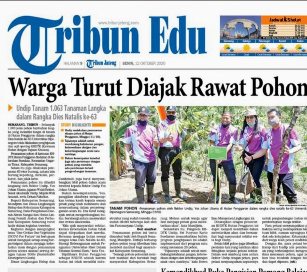 Soft Opening KHDTK Hutan Penggaron – Psikologi Undip